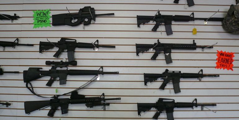 weapons at gun range in Las Vegas | CT Mirror