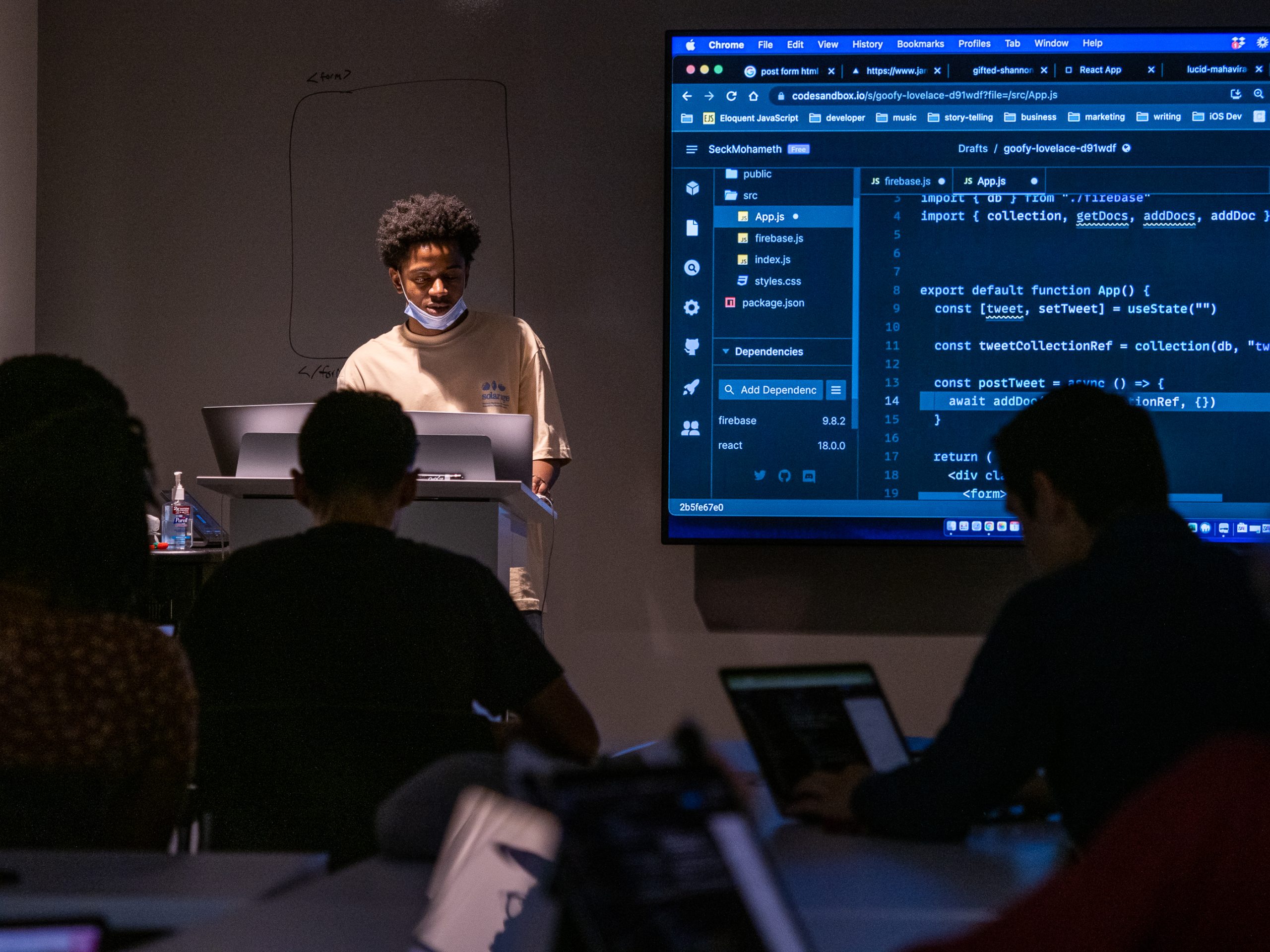 Mo explains a section of coding to the Skills Academy’s students. | CT ...