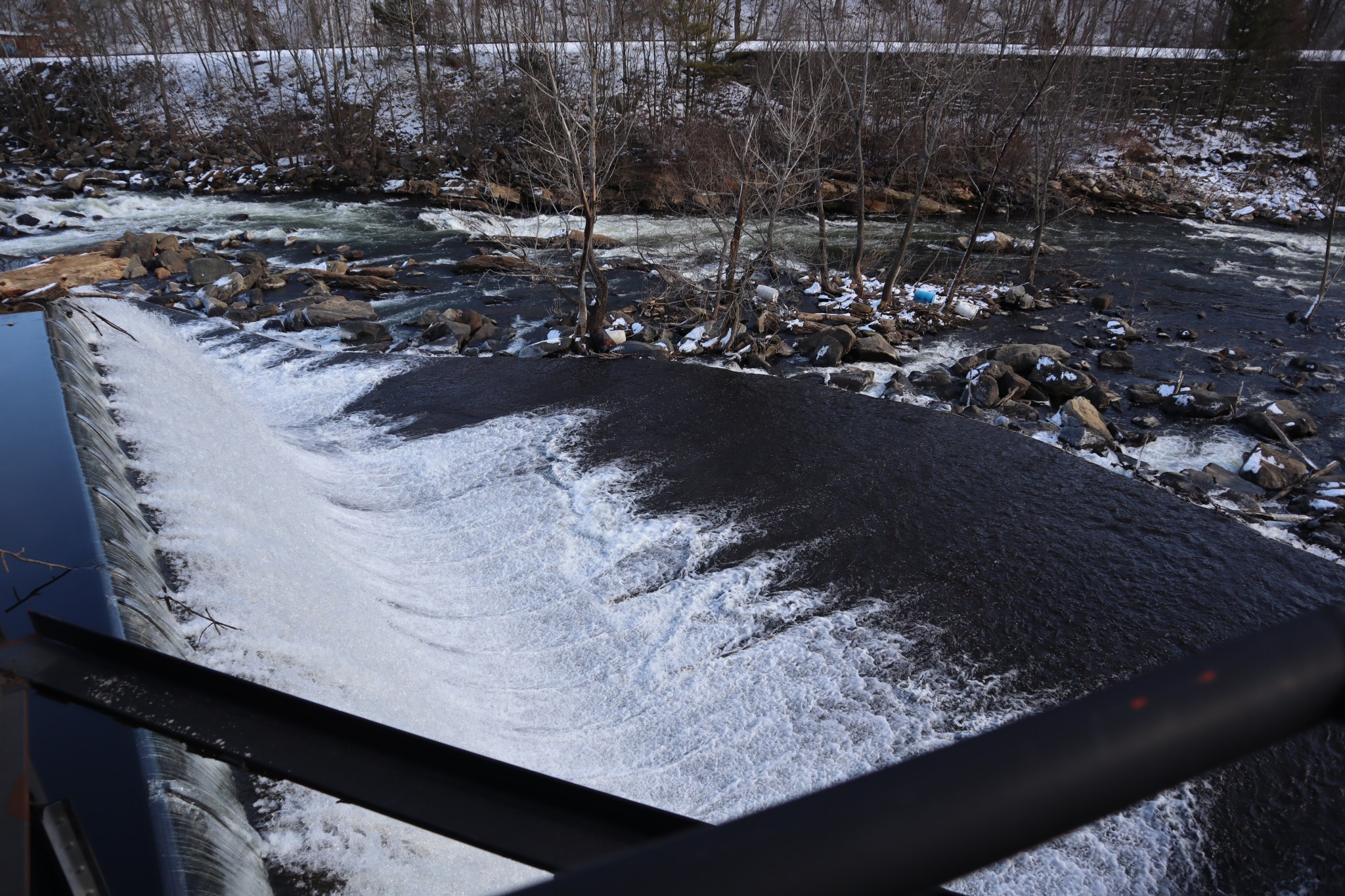 Kinneytown dam looking down falls | CT Mirror