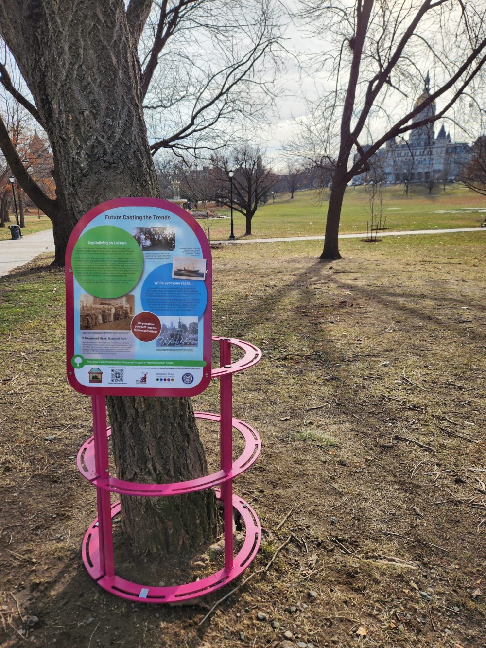 MTH Signage in Bushnell Park | CT Mirror