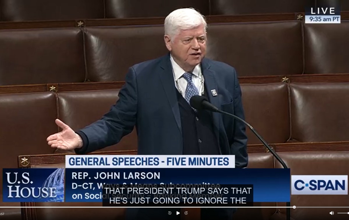 John Larson pause on House floor attributed to 'adverse reaction'