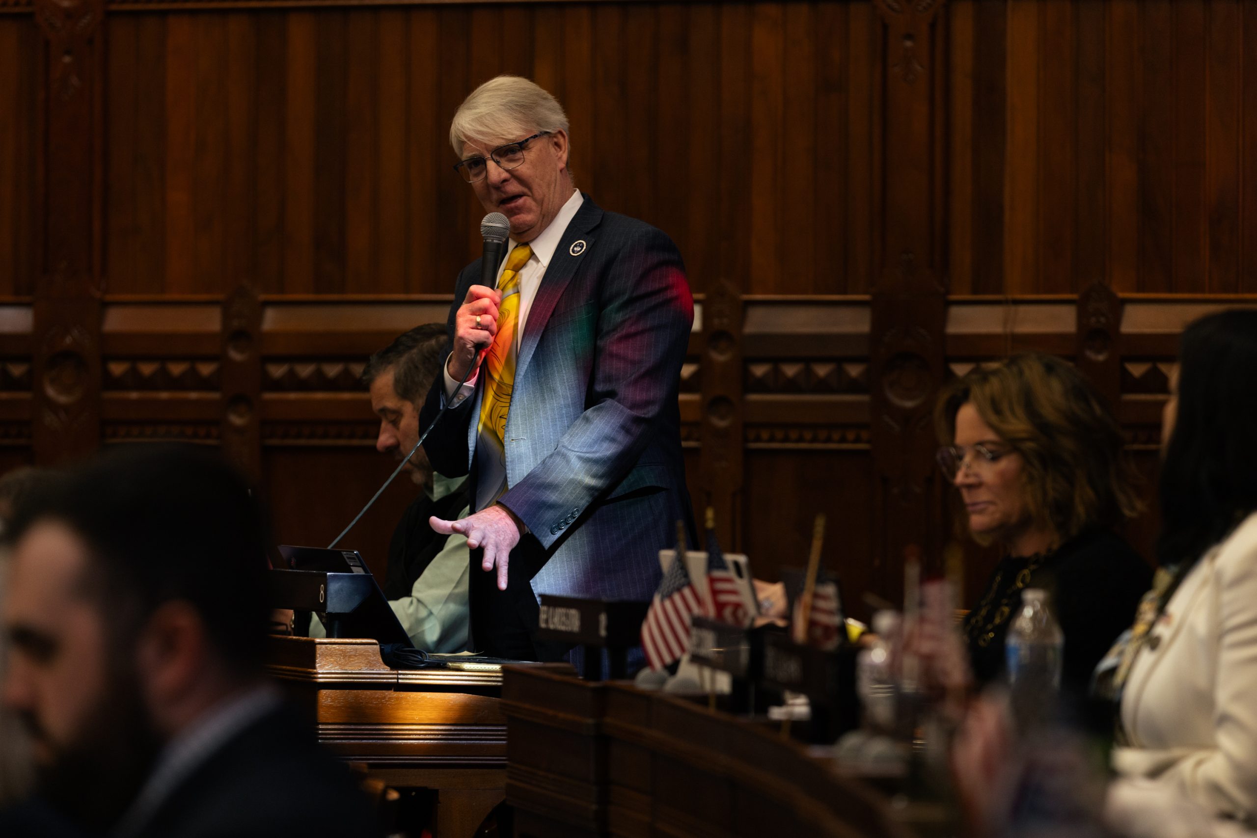 Rep. Tim Ackert, R-Conventry, speaks during a hearing on April 9, 2025. | CT Mirror