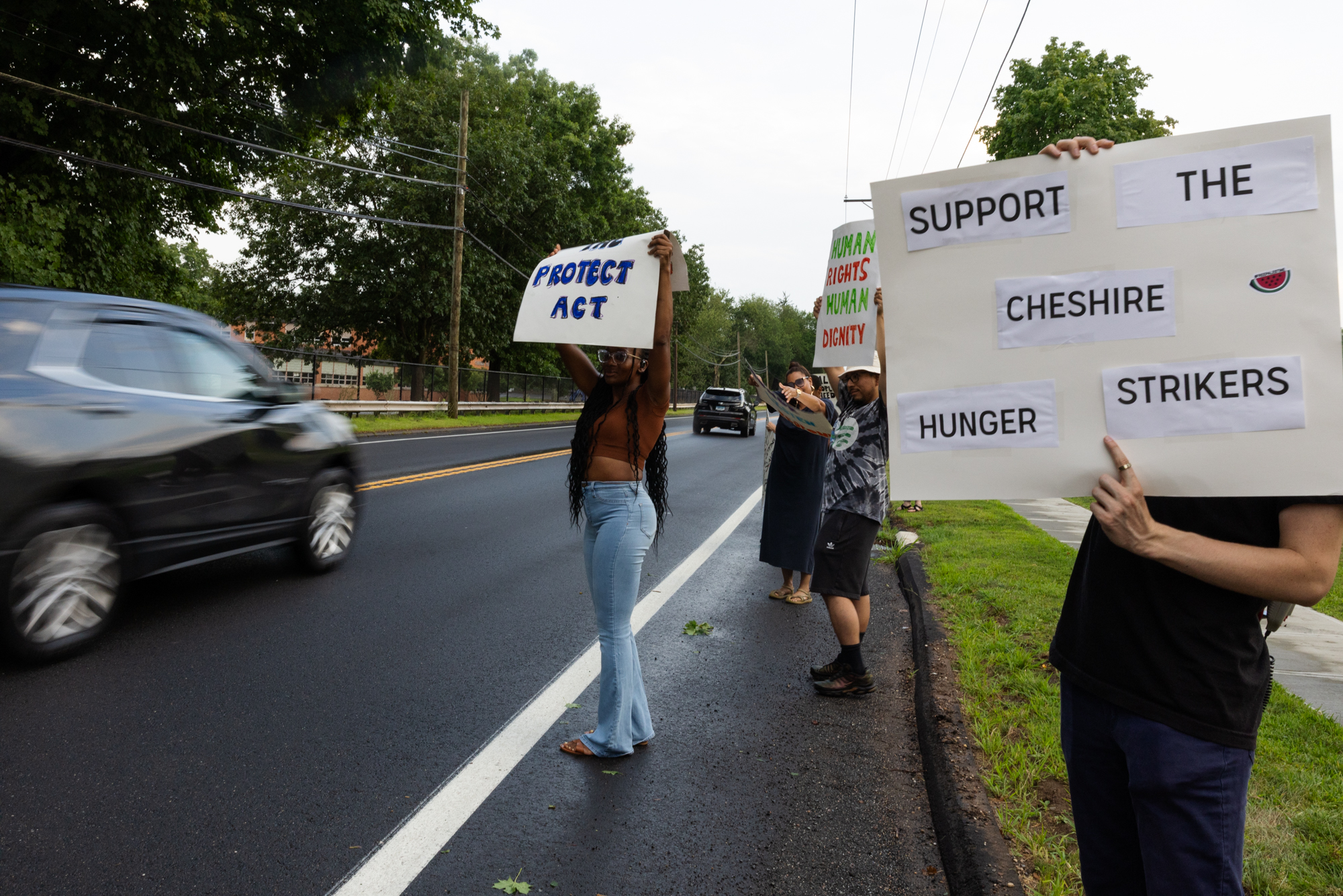 Family and friends rally as hunger strike at Cheshire continues