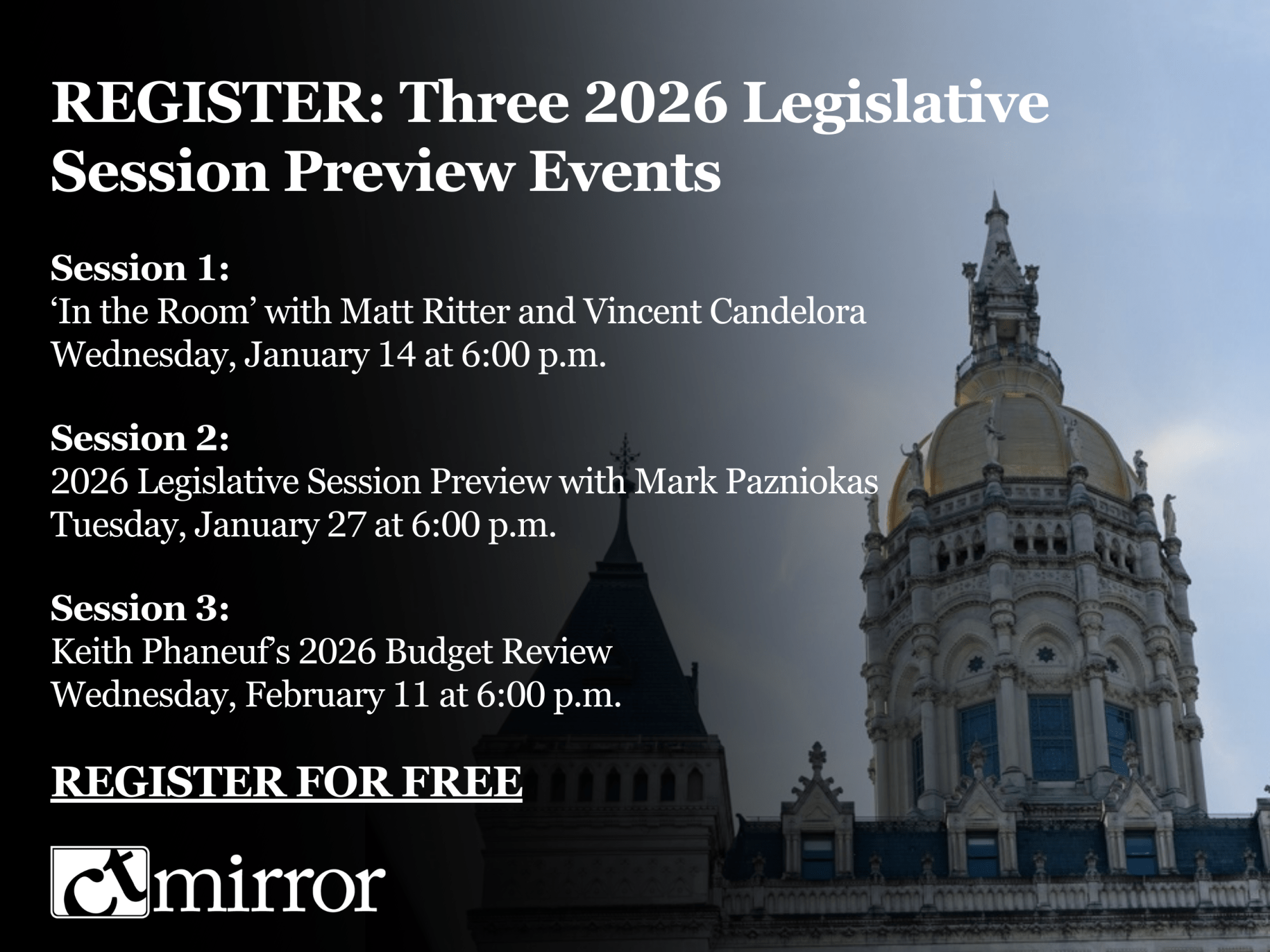 WATCH: Three 2026 Legislative Session Preview Events